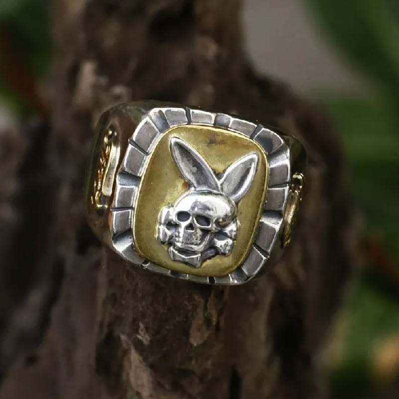 Skull Rabbit Bugs Punk Style Ring – Blue Islet