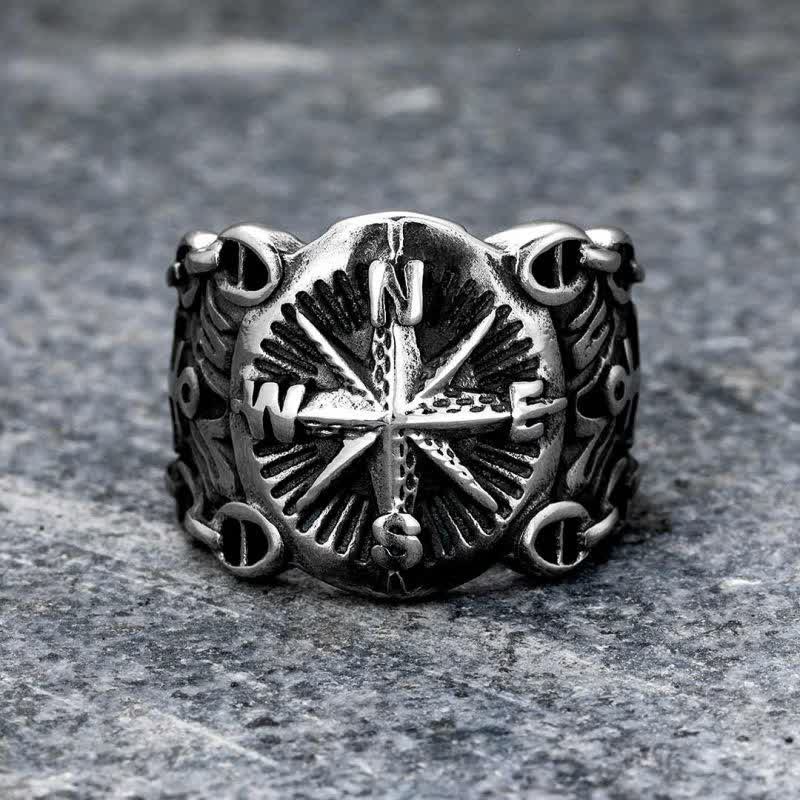 Men's Marine Northern Compass Ring – Blue Islet